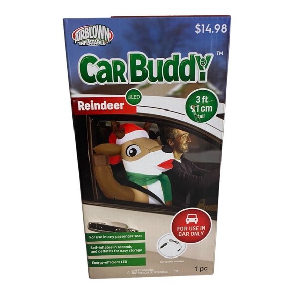 Gemmy | Holiday | Car Buddy Gemmy Airblown Inflatable Reindeer 3 Ft Led ...